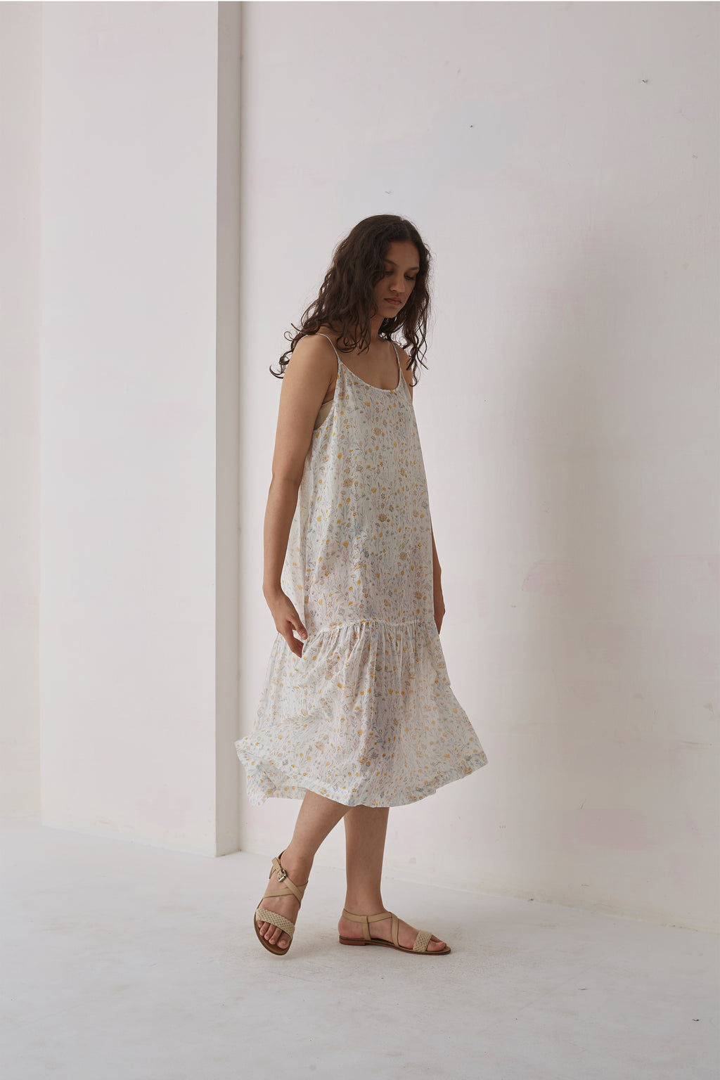 Block-printed cotton silk underlayer for Women By EKA Design India